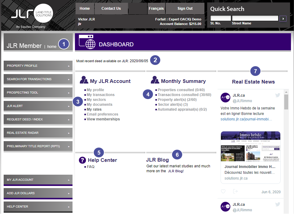 What can I do from my JLR Dashboard?